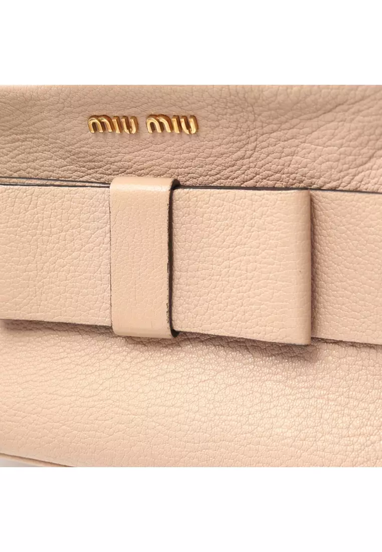 Buy Miu Miu Pre-Loved MIU MIU MADRAS Madras Shoulder bag leather pink 2025 Online | ZALORA