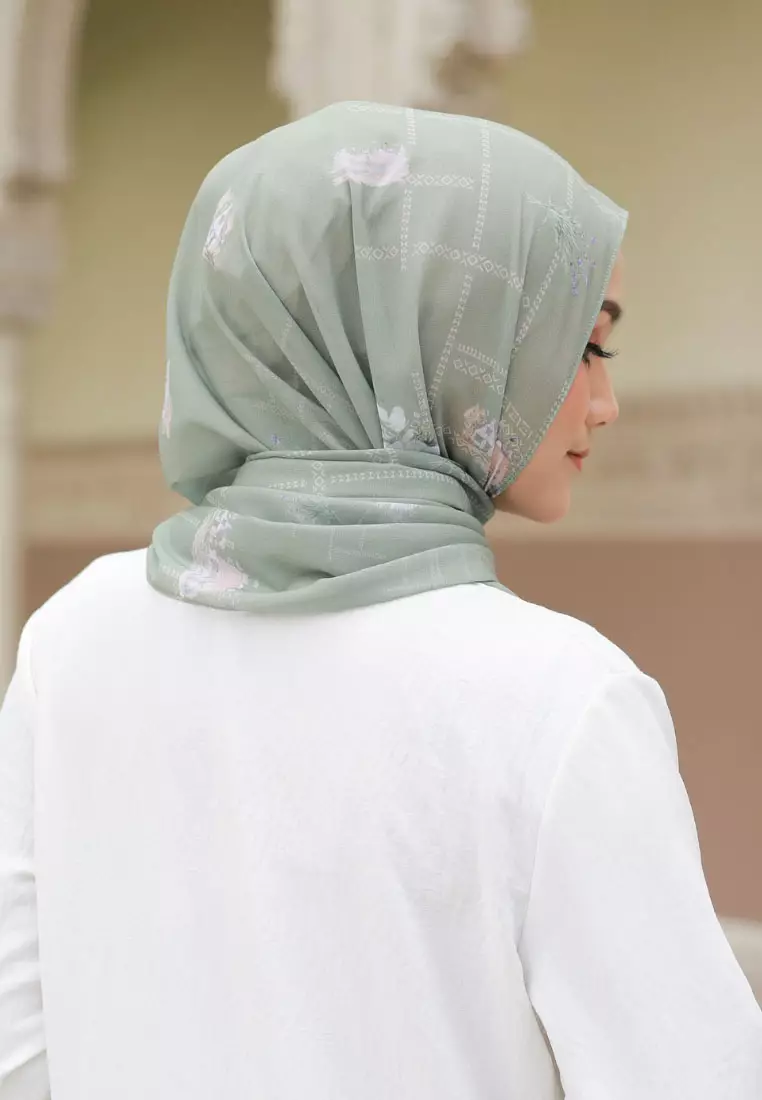 Jual Hijab Wanita Cantik.com Pashmina Lavender Series Hijab Printing Premium Motif Bunga Bahan ...