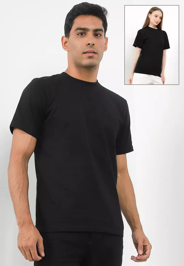 Jual Ossu OSSU x Deesummer Plain Basic Black Tshirt Original 2025 | ZALORA Indonesia