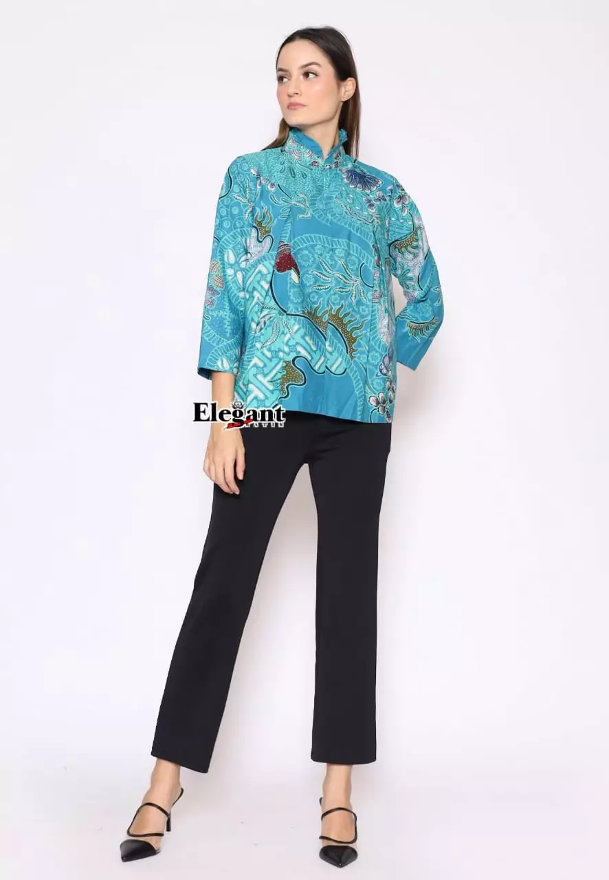 Jual Elegant Batik Blouse Batik Sablon Malam Reseleting Maheswara ...