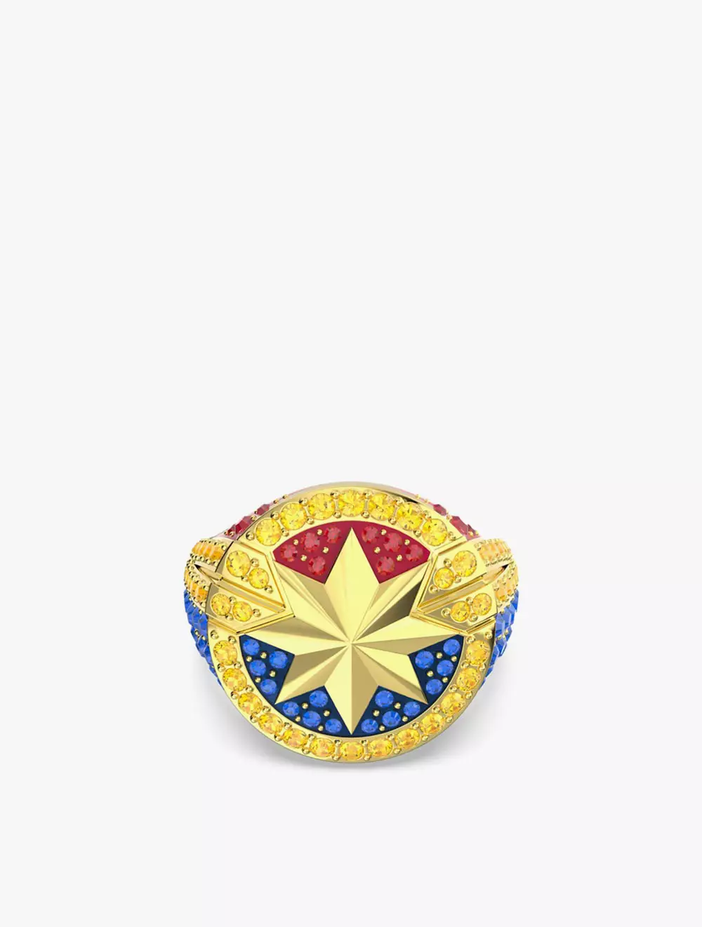 Jual Swarovski Marvel Captain Marvel Ring, Multicolored, Gold-Tone ...