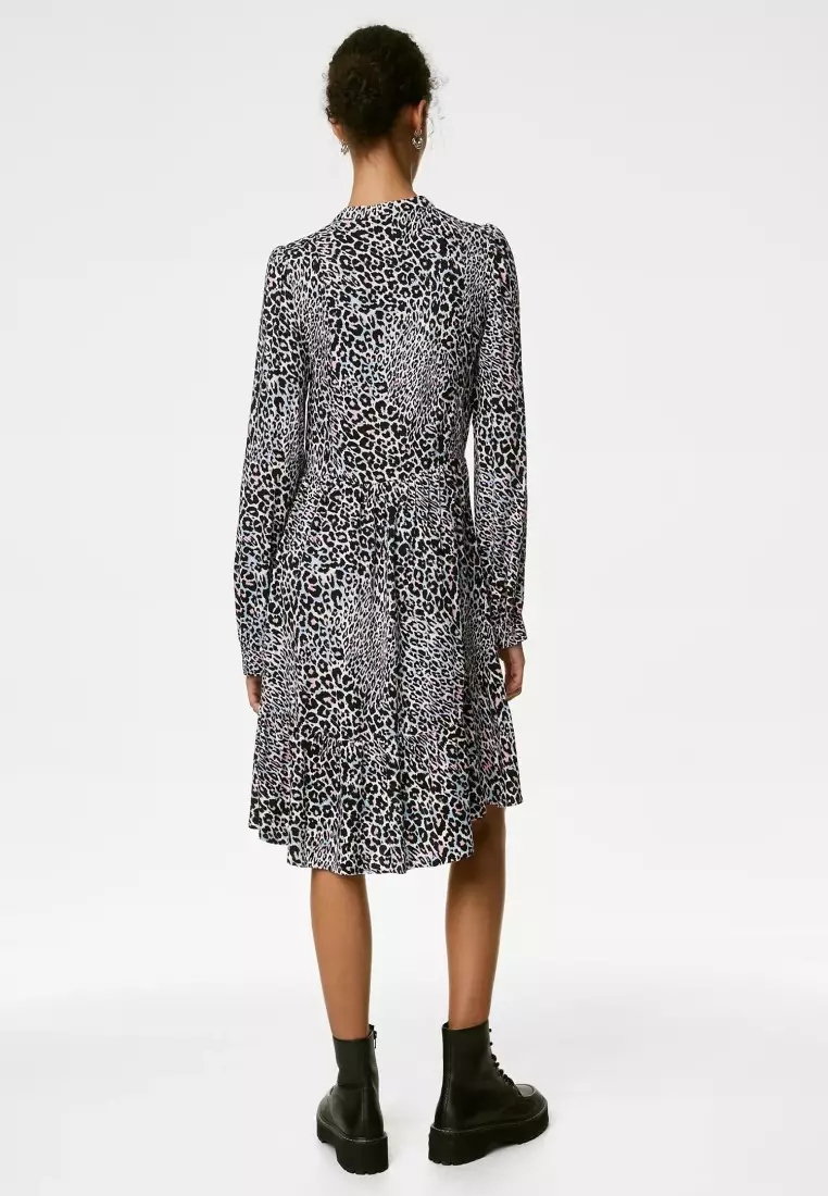 Buy MARKS & SPENCER Animal Print Knee Length Tiered Shirt Dress 2026 Online | ZALORA Philippines