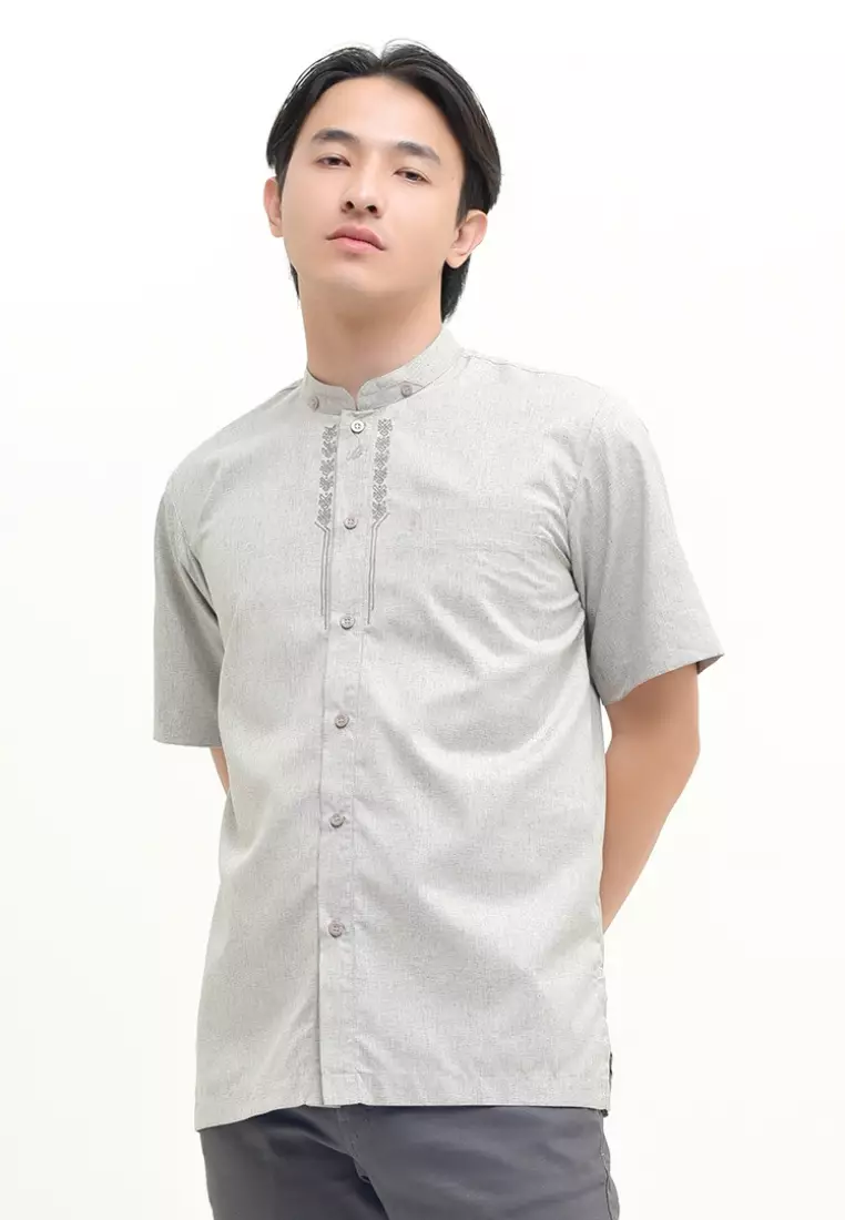 Jual RABBANI Rabbani - Kemeja Koko Lengan Pendek Kemko Ediz Pdk - Beige ...