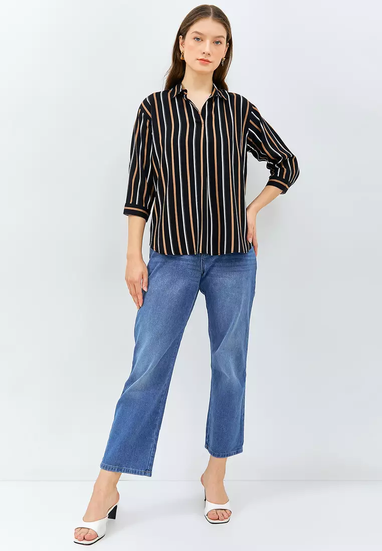 Jual C2 Outfitters C2 Honest Black Basic Blouse Wanita Original 2024 ...