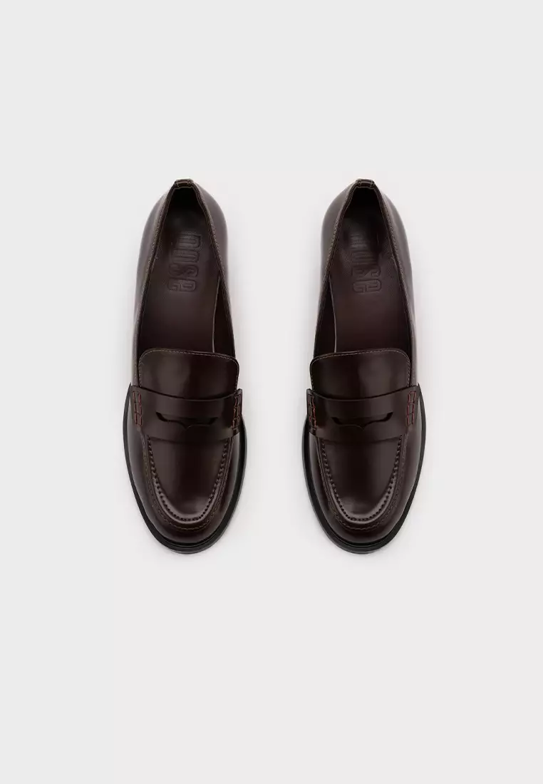 Buy nose CHUNKY HEEL PENNY LOAFERS Online | ZALORA Malaysia