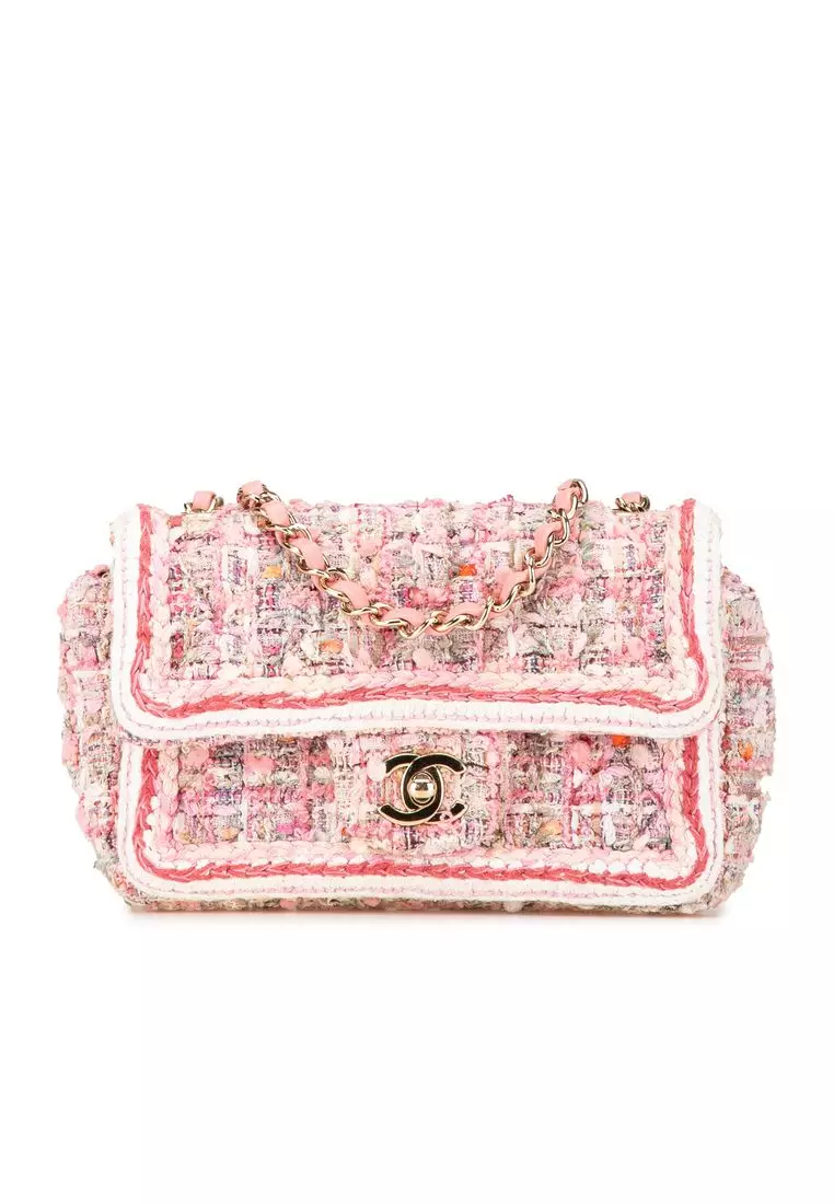 Buy Chanel Pre-Loved Chanel Mini Rectangular Classic Tweed Braid Flap ...
