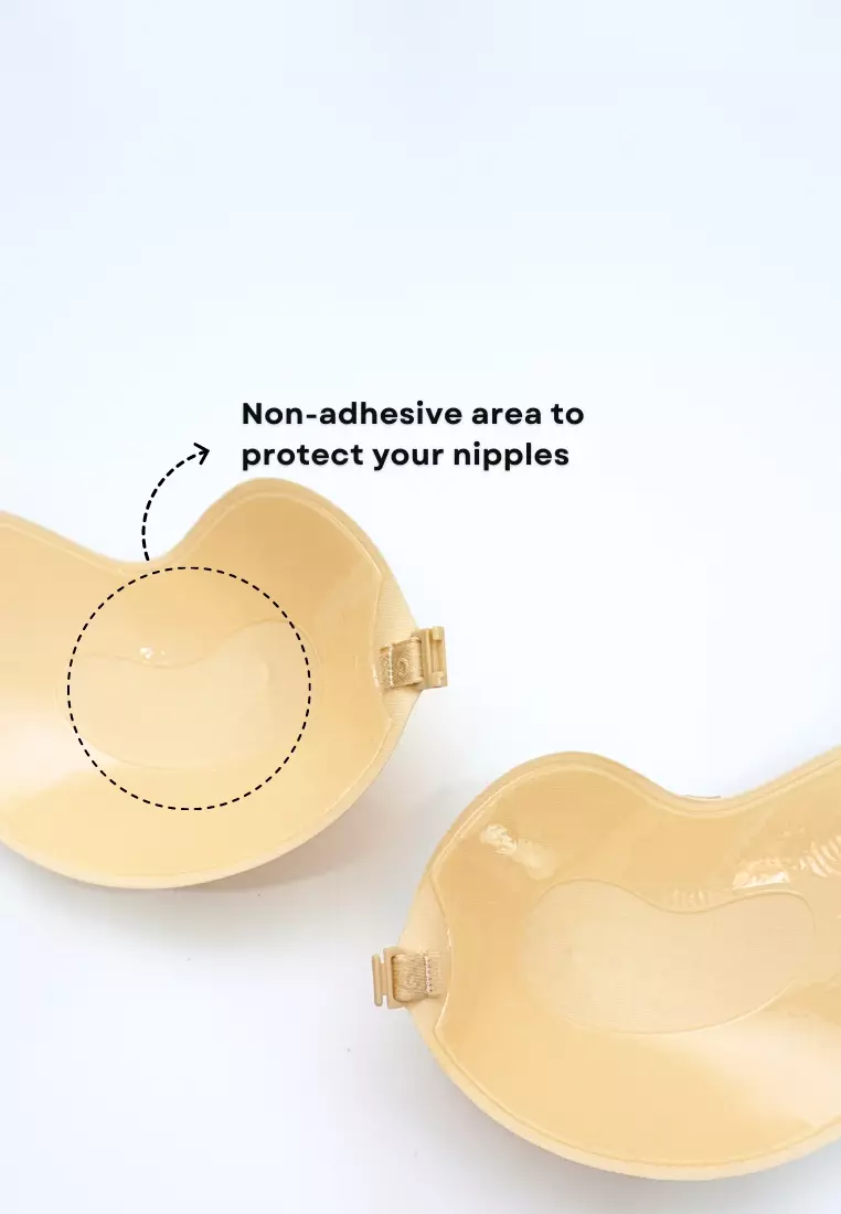 Buy Kiss & Tell Emilia Wing Push Up Nubra in Nude Seamless Invisible Reusable Adhesive Stick on ...