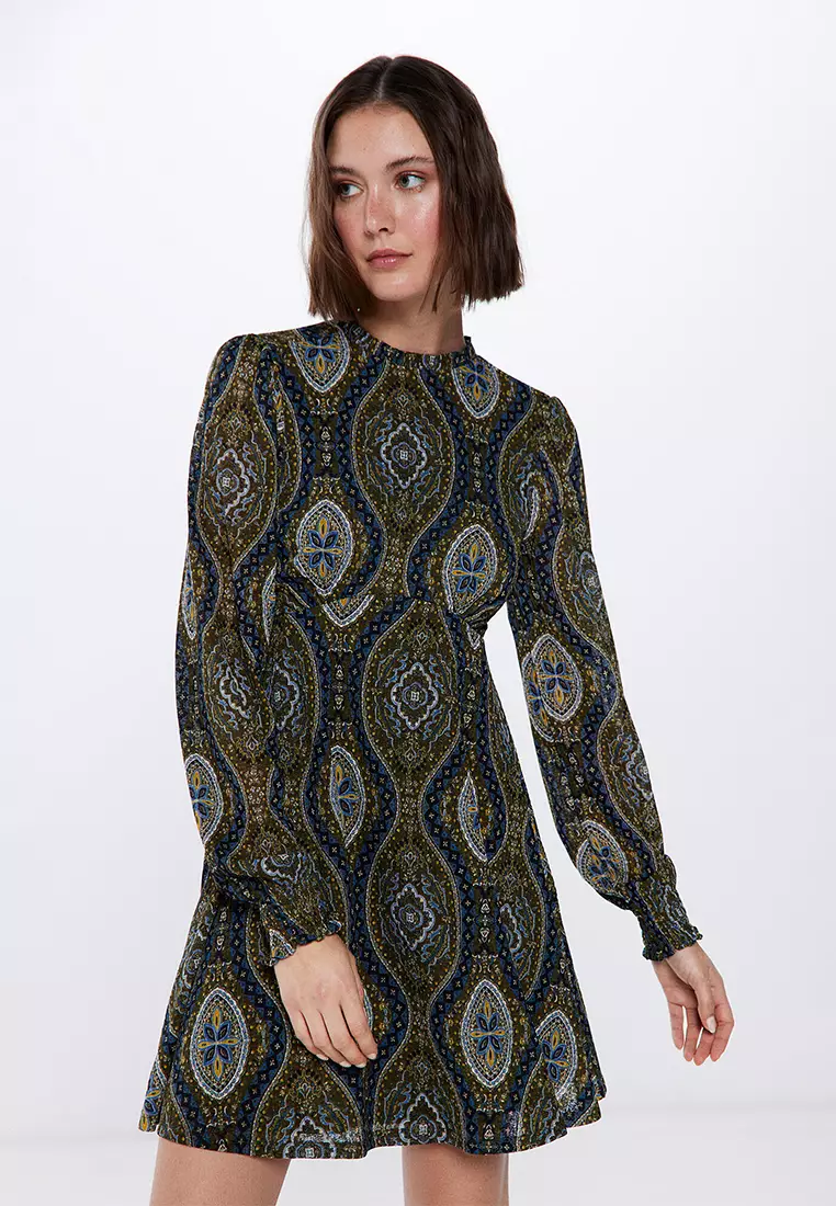 Buy Springfield Short Boho Printed Dress 2024 Online | ZALORA Philippines