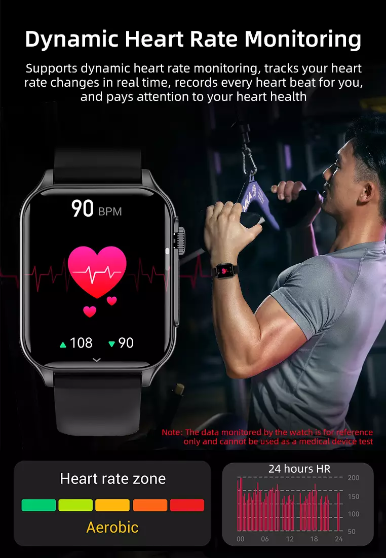 Jual Simbojoy SmartWatch Layar1.96" Fungsi Alarm Denyut Jantung Jam ...