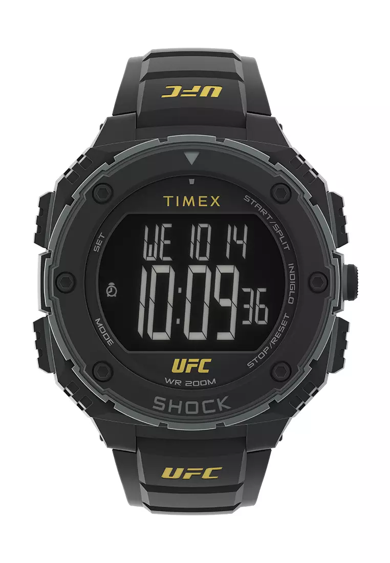 Buy Timex Timex Ufc Shock Oversize Black Resin Digital Digital Watch ...