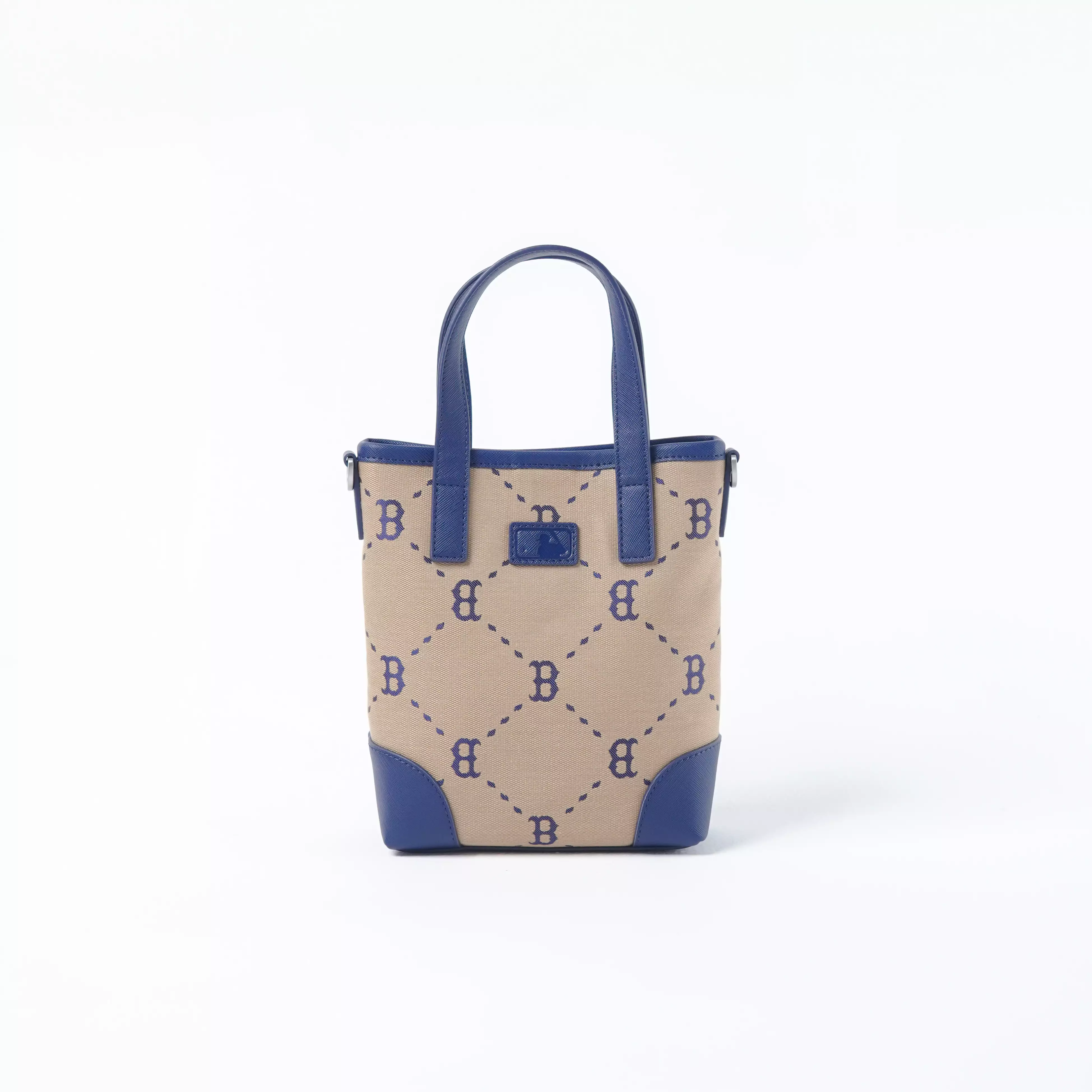 Jual MLB Tas MLB B LINE MONOGRAM NAVY TAUPE BROWN MINI TOTE BAG WITH LS ...
