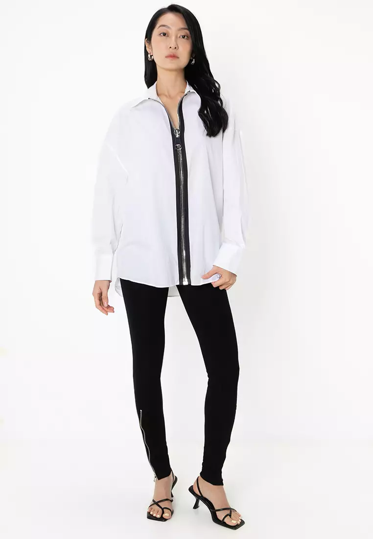 Buy ZARA Zip-Up Shirt 2025 Online | ZALORA Philippines