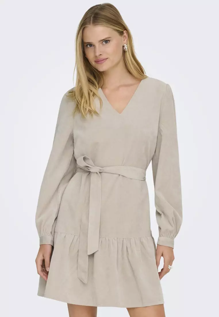 Buy ONLY Long Sleeve Cord Belt Dress 2026 Online | ZALORA Philippines