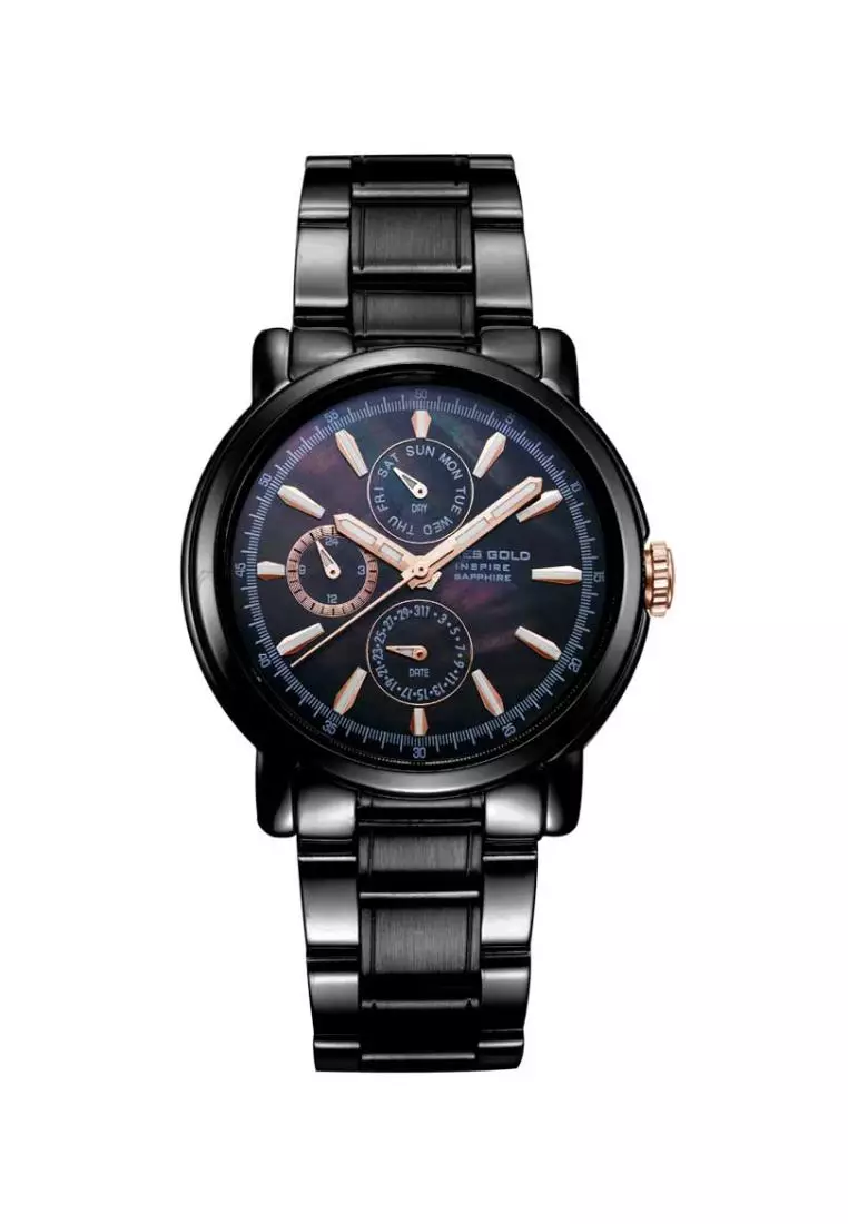 Buy Aries Gold ARIES GOLD CHRONOGRAPH INSPIRE CONTENDER BLACK STAINLESS ...