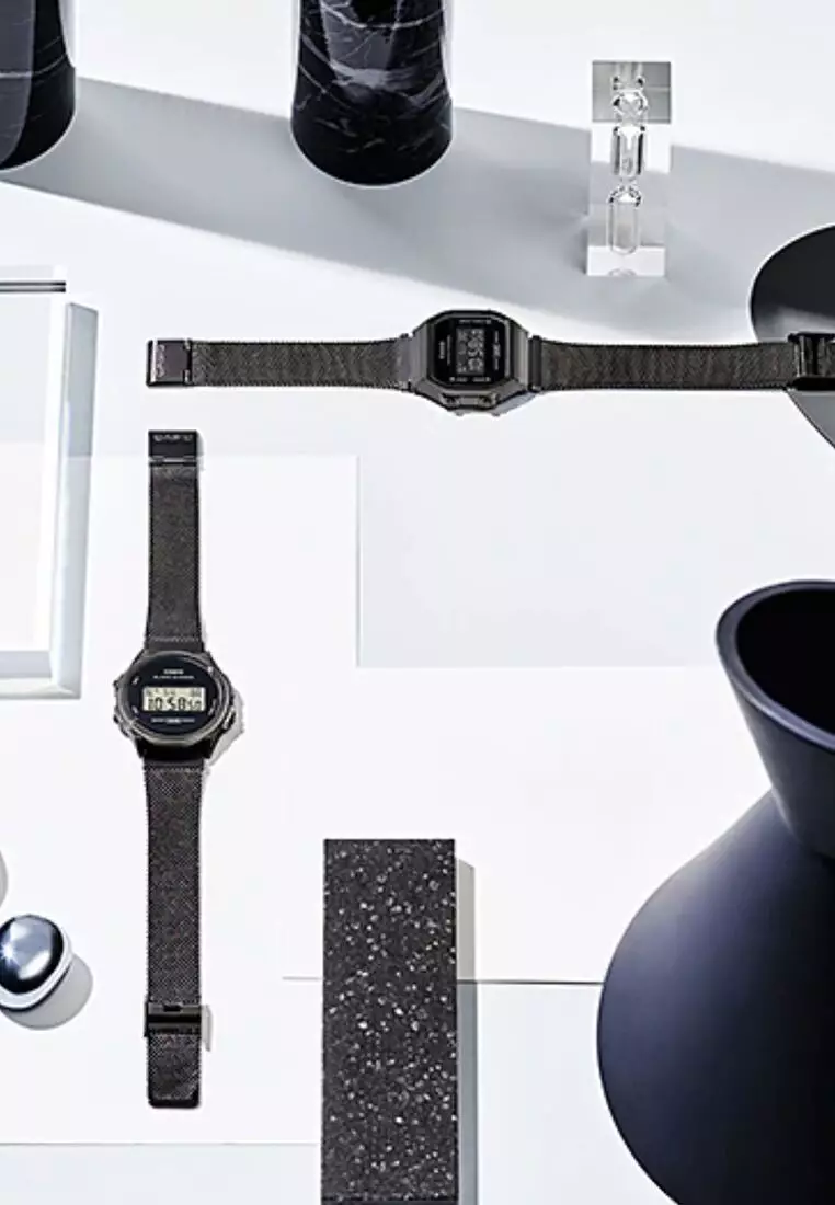 Casio Vintage Unisex Digital Watch A171WEMB-1A Black Stainless Steel ...