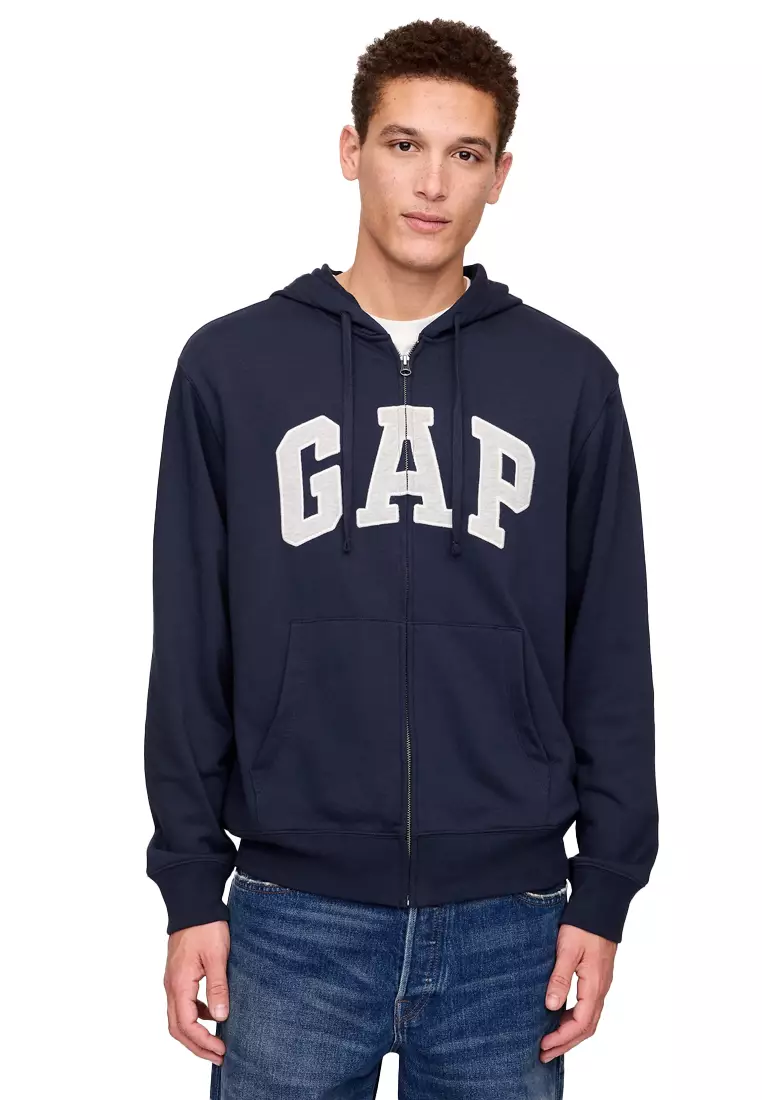 Buy GAP French Heritage Logo Zip Hoodie Online | ZALORA Malaysia