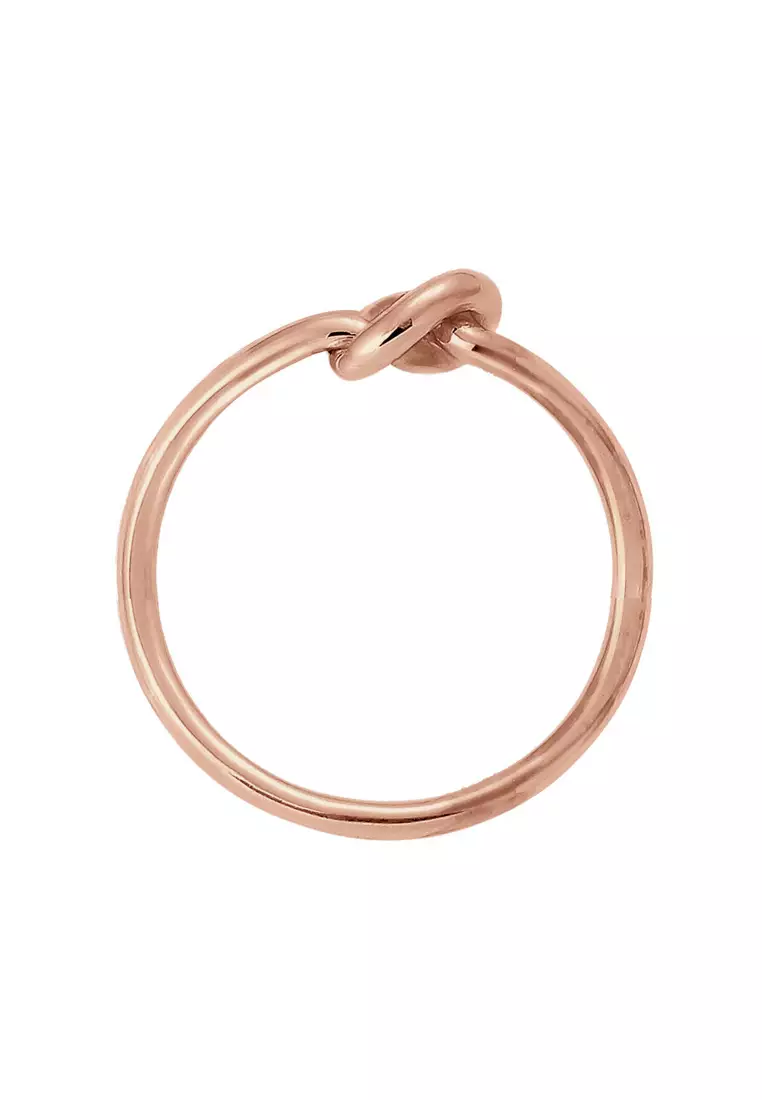 Buy ELLI GERMANY Knot Ring – Rose Gold-Plated Silver 2026 Online | ZALORA