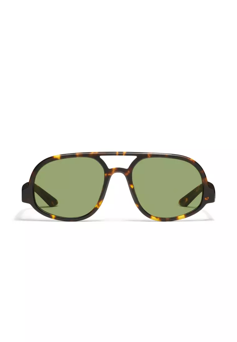 Buy QUAY Jet Set Sunglasses - Tortoise Yellow/Forest 2026 Online | ZALORA