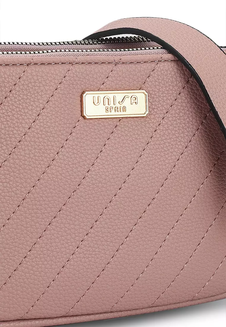 Jual Unisa Quilted Sling Bag With Chain Strap Original 2024 | ZALORA ...