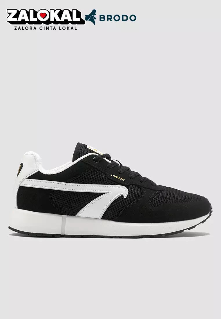 Jual Brodo BRODO - Sneakers Corsa Classic Black White Original 2024 ...