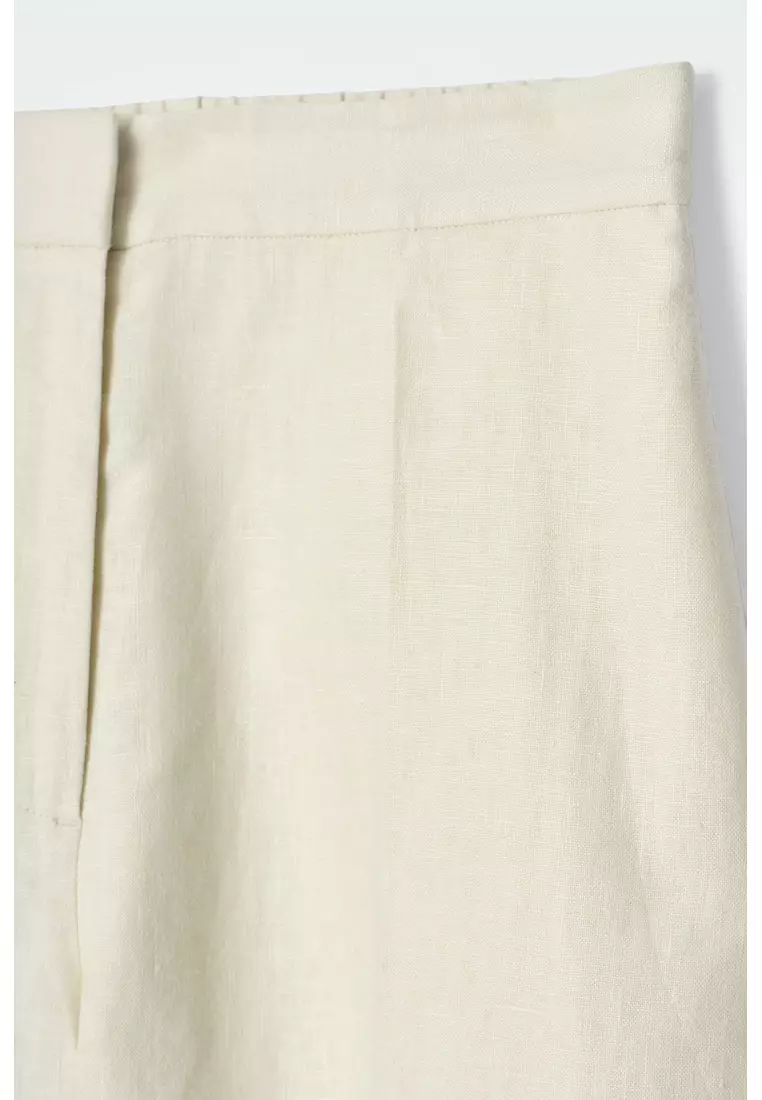 Buy COS TAILORED ELASTICATED LINEN SHORTS 2026 Online | ZALORA