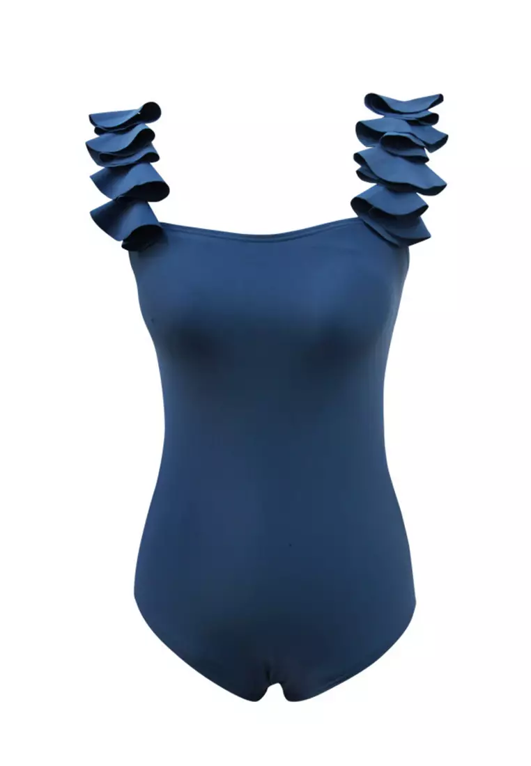 Buy Sunnydaysweety New Ruffle Back-Open One-Piece Swimsuit CA060705BL ...