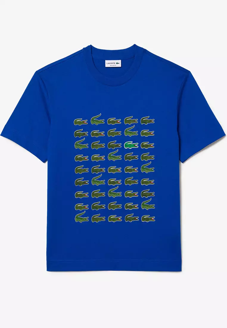 Buy Lacoste Cotton Crocodile Print T-shirt 2026 Online | ZALORA