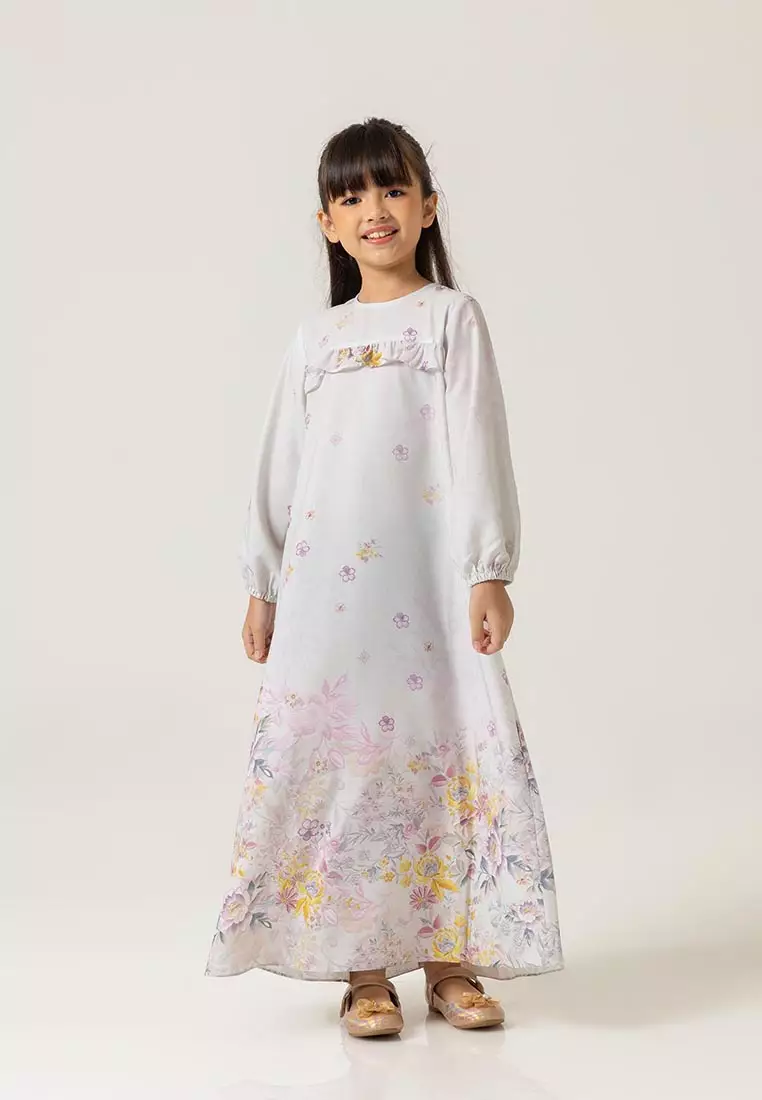 Jual Riamiranda Ria Miranda Warm Grey Nienna Dress Girl Original 2025 ...