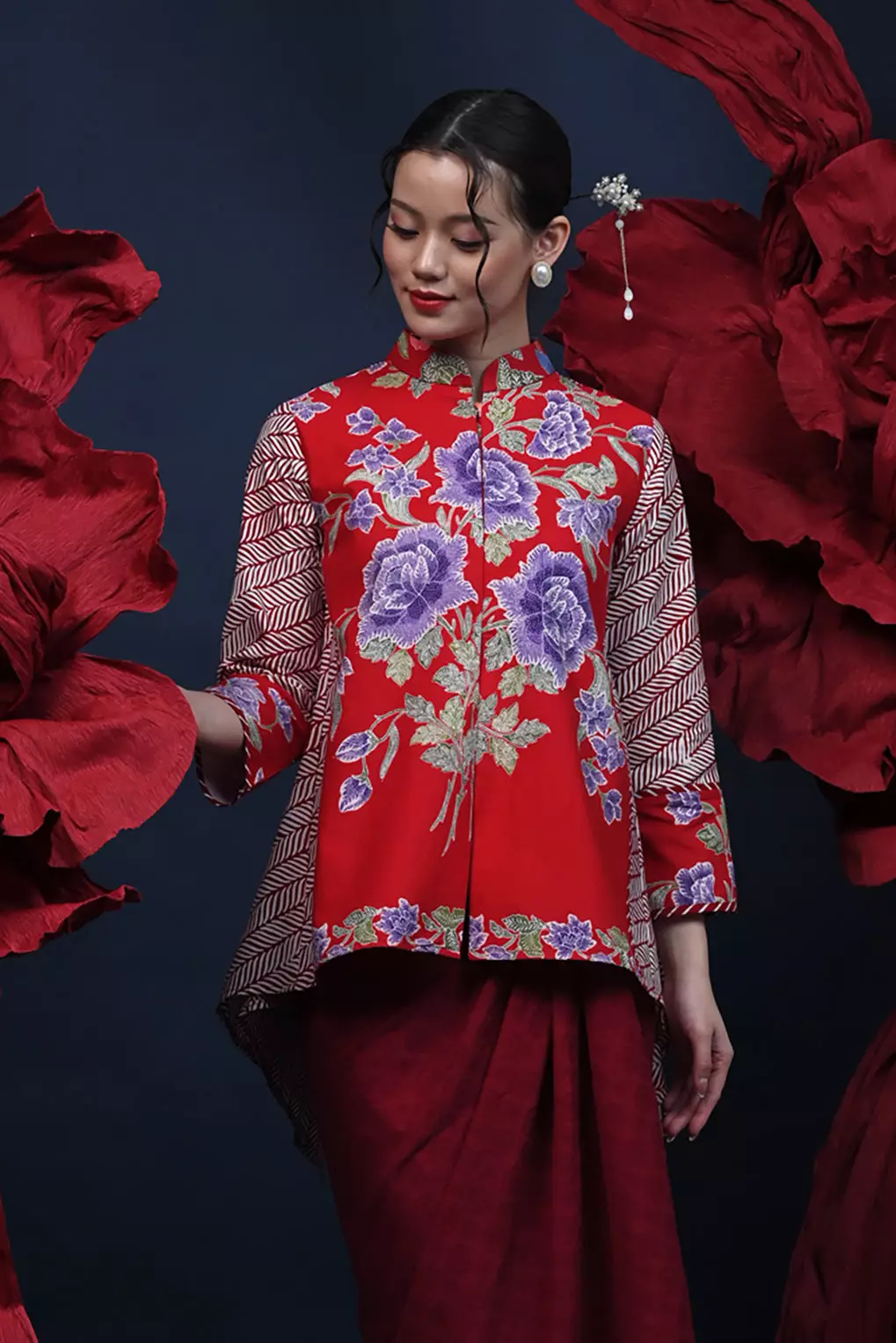 Jual Nona Rara Batik NONA RARA - Payung Encim T3624, Blouse Batik ...