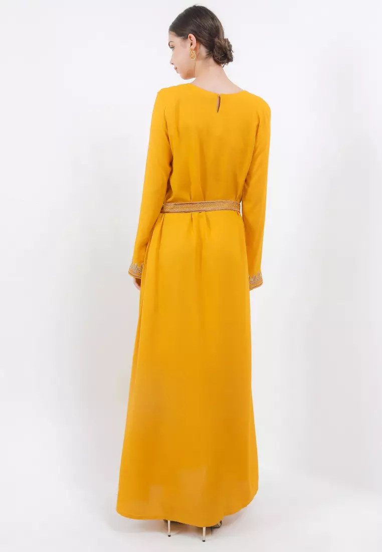 Jual Chanira Festive Collection Chanira Festive Kanza Gamis-Mustard ...