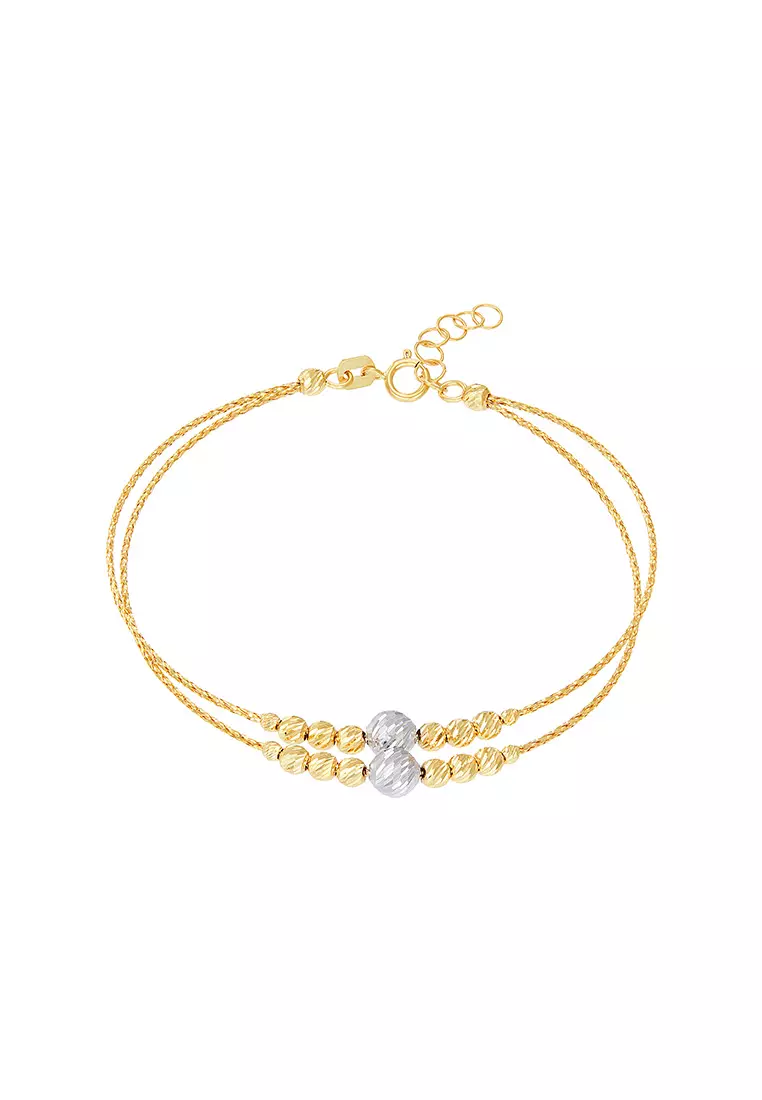Buy HABIB HABIB 585/14K Yellow and White Gold Bracelet 714-BR 2FC014-YW Online | ZALORA Malaysia