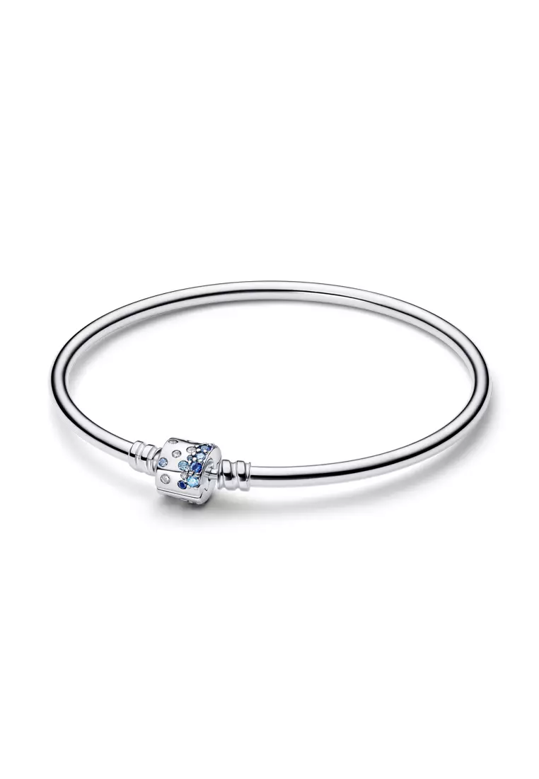 Buy PANDORA Pandora Moments Sparkling Barrel Clasp Bangle (PWP - Not ...