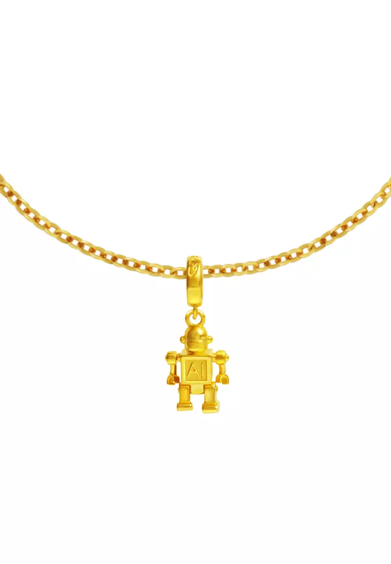 Buy TOMEI TOMEI Chomel Collection AI Robot Charm, Yellow Gold 916 ...