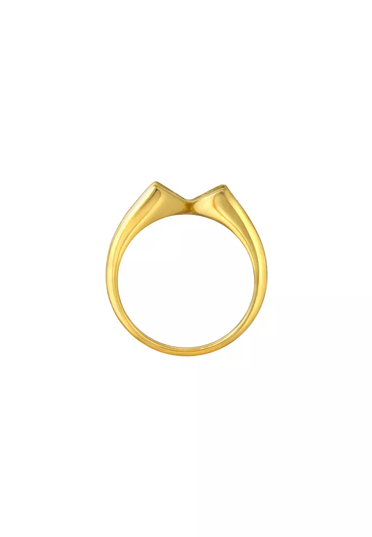 Buy TOMEI TOMEI Diamond Cut Collection Ring, Yellow Gold 916 2025 ...
