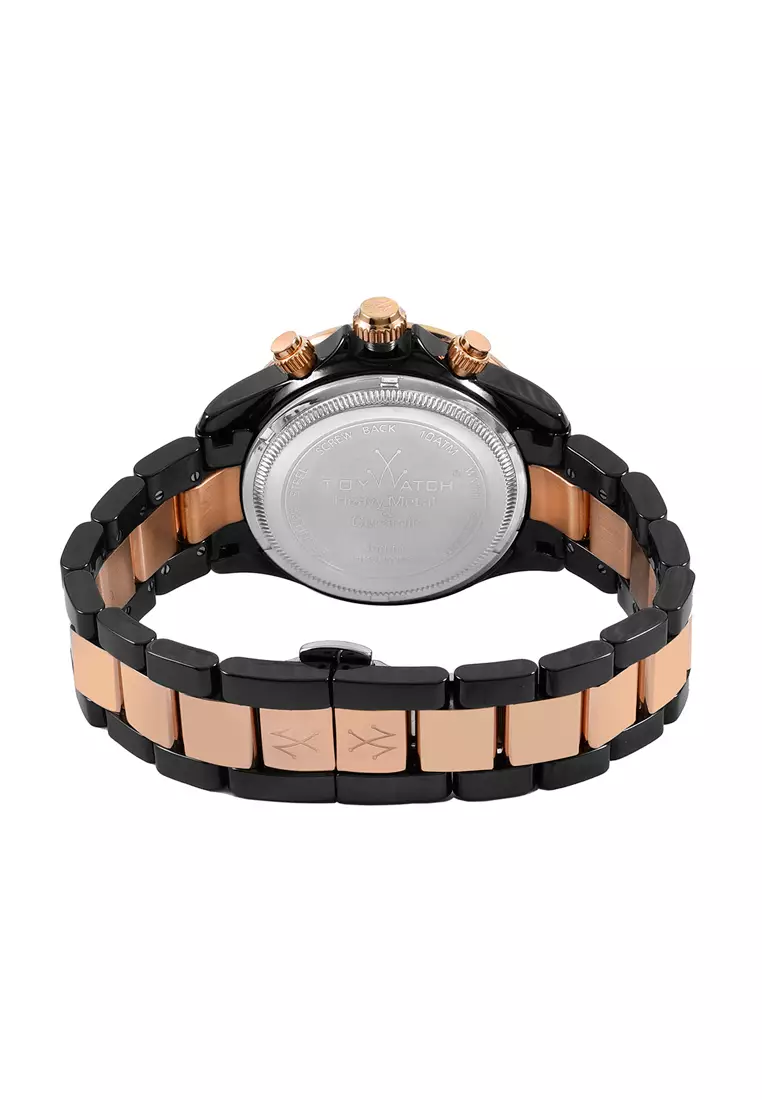 Buy ToyWatch Heavy Metal Chronograph Two-Tone Rose Gold Black Unisex ...