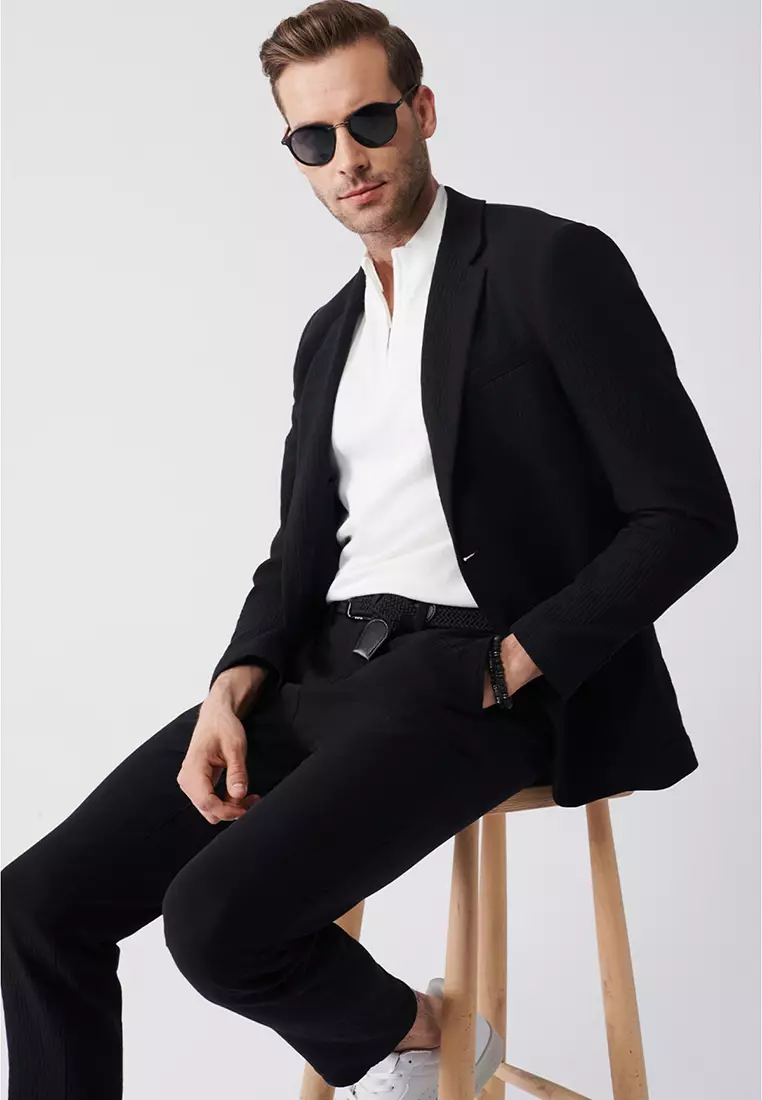 Buy Avva Seersucker Double Slit Jacket 2025 Online | ZALORA