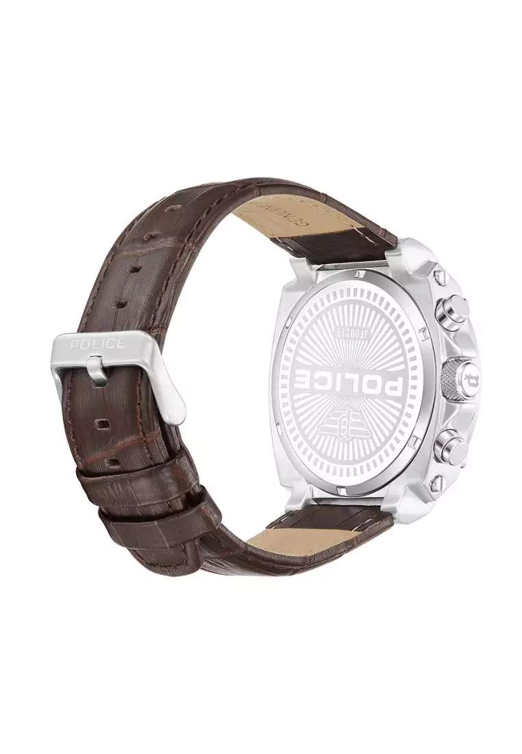 Buy Police Police Norwood Brown Leather Analog Quartz Watch For Men ...