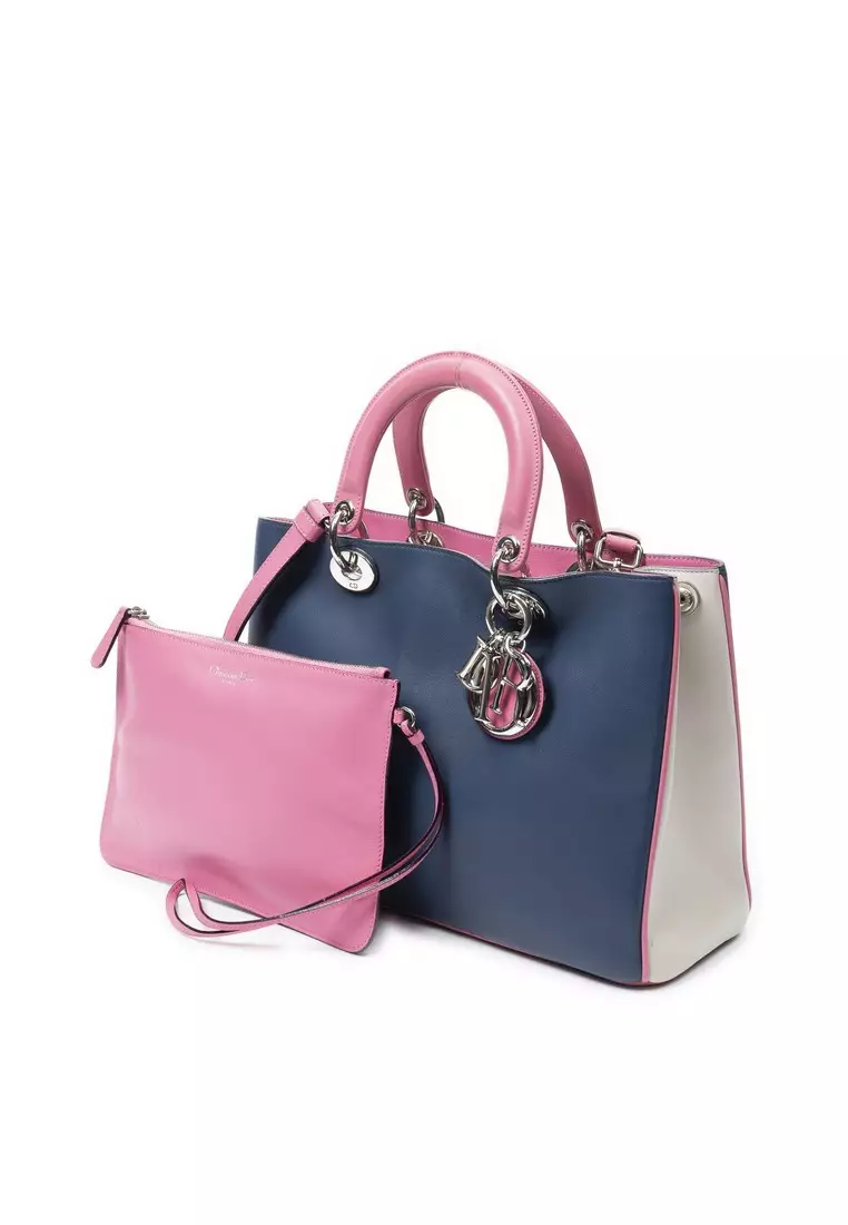 Buy Dior Pre-Loved Medium Tricolor Diorissimo Tote Online | ZALORA Malaysia