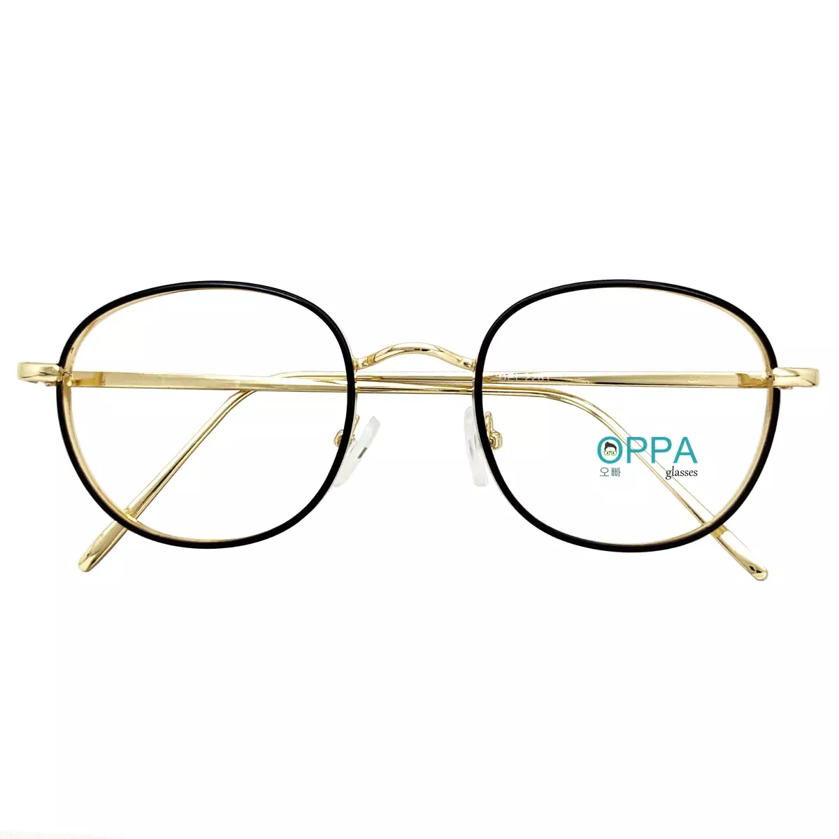 Jual Oppaglasses Frame Kacamata Korea Pria Wanita OPPA OP44 BLGD Black ...