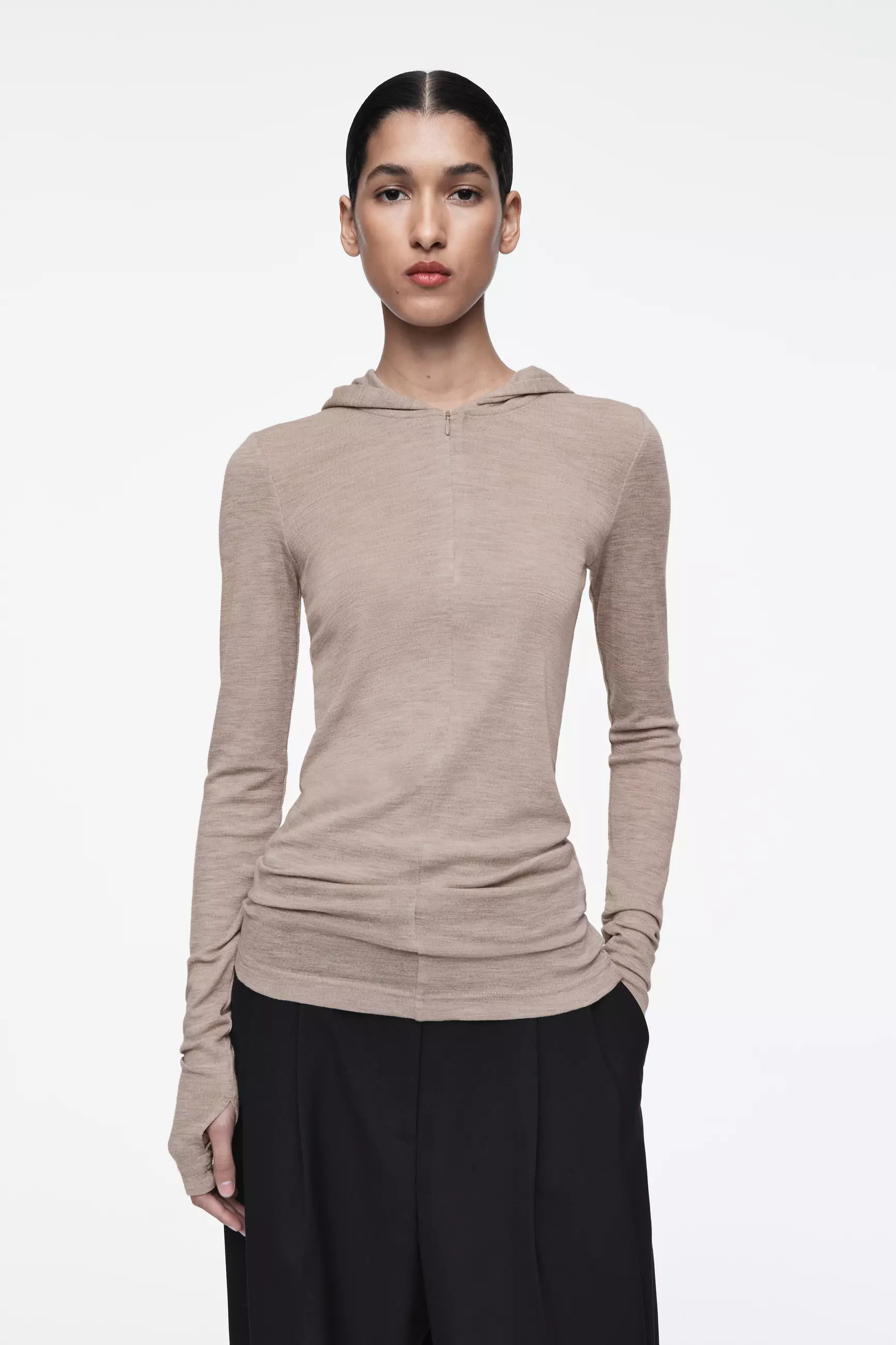 COS Slim Half-Zip Wool Hoodie 2025 | Buy COS Online | ZALORA Hong Kong