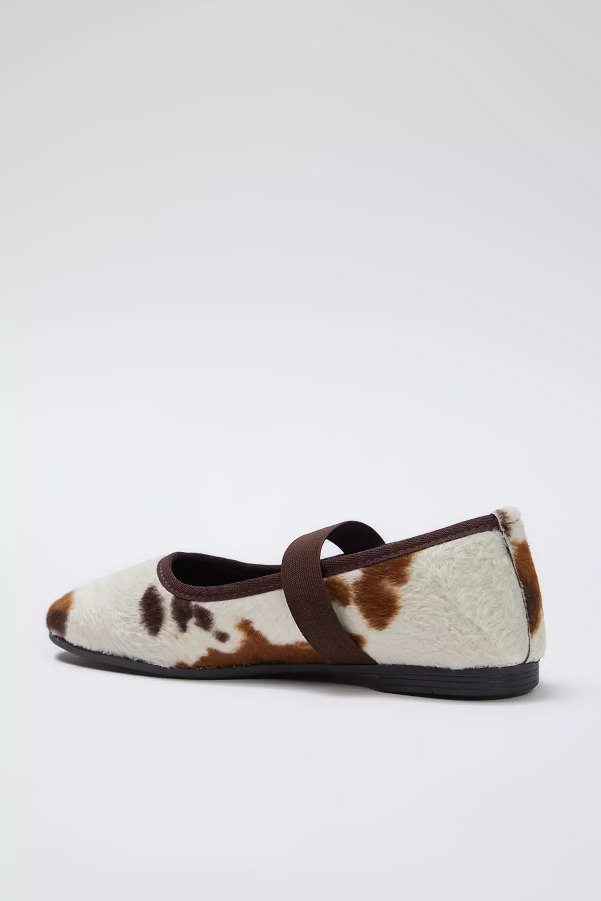Buy Trendyol Cow Print Round Toe Mary Jane Flat Shoes 2026 Online ...