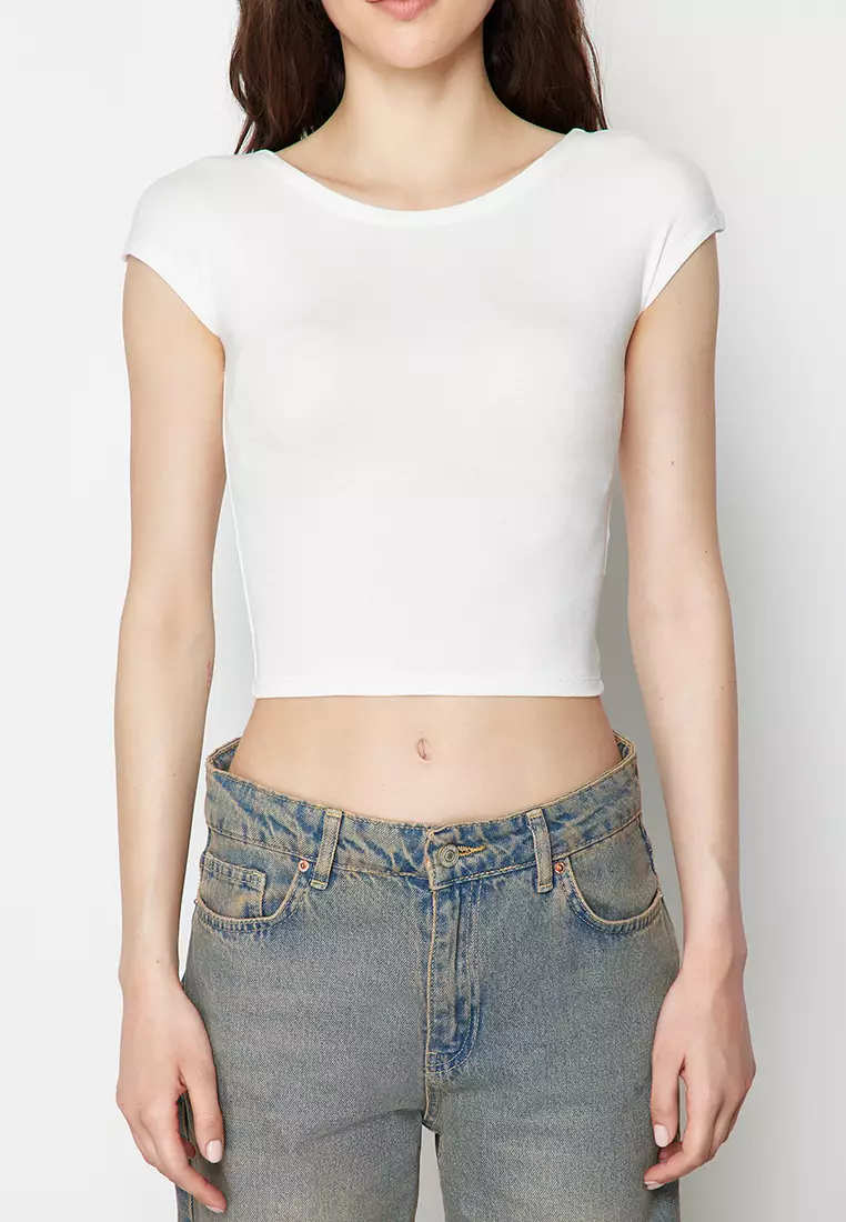 Buy Trendyol Basic Crop Top 2025 Online | ZALORA Philippines