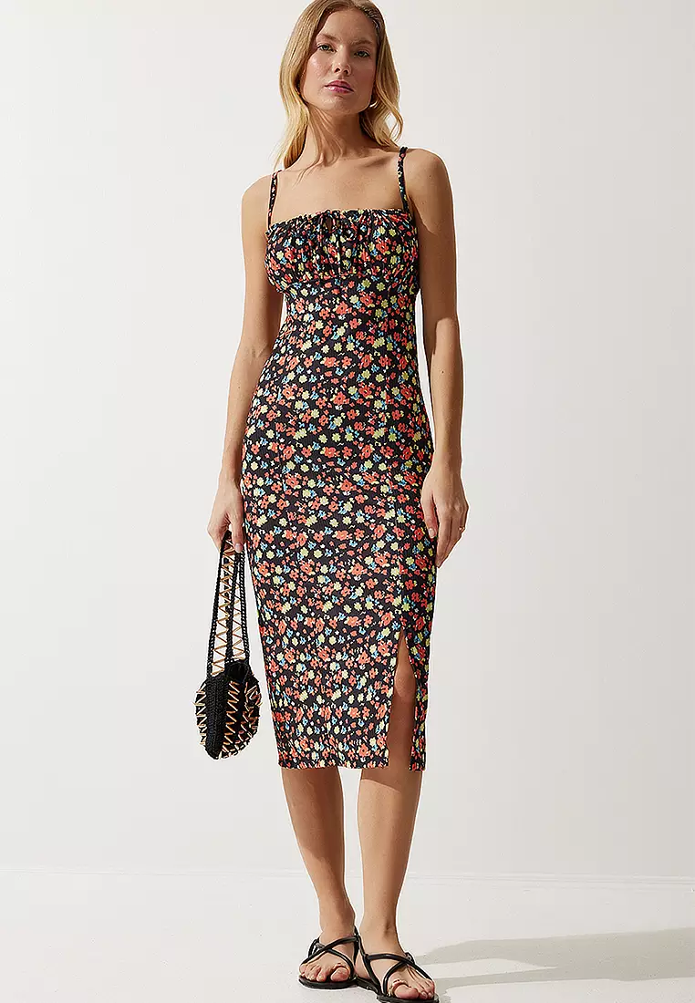 Happiness Istanbul Pattern Slit Midi Dress 2025 | Buy Happiness ...