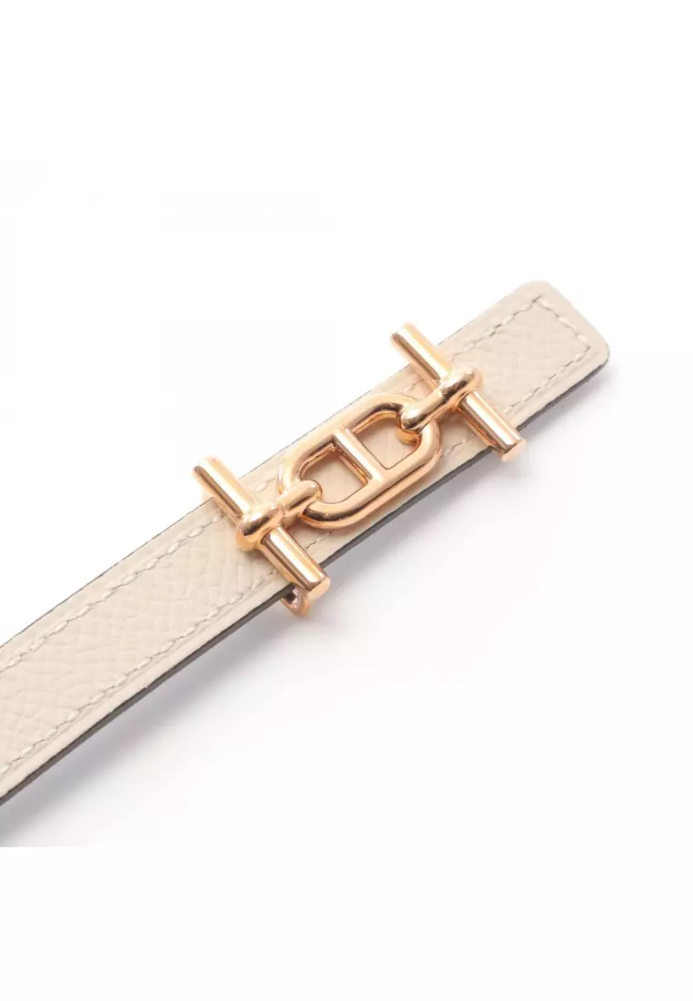 Buy Hermès Pre-Loved Hermès Uncle Kure belt Veau epsom Veau Swift ivory ...