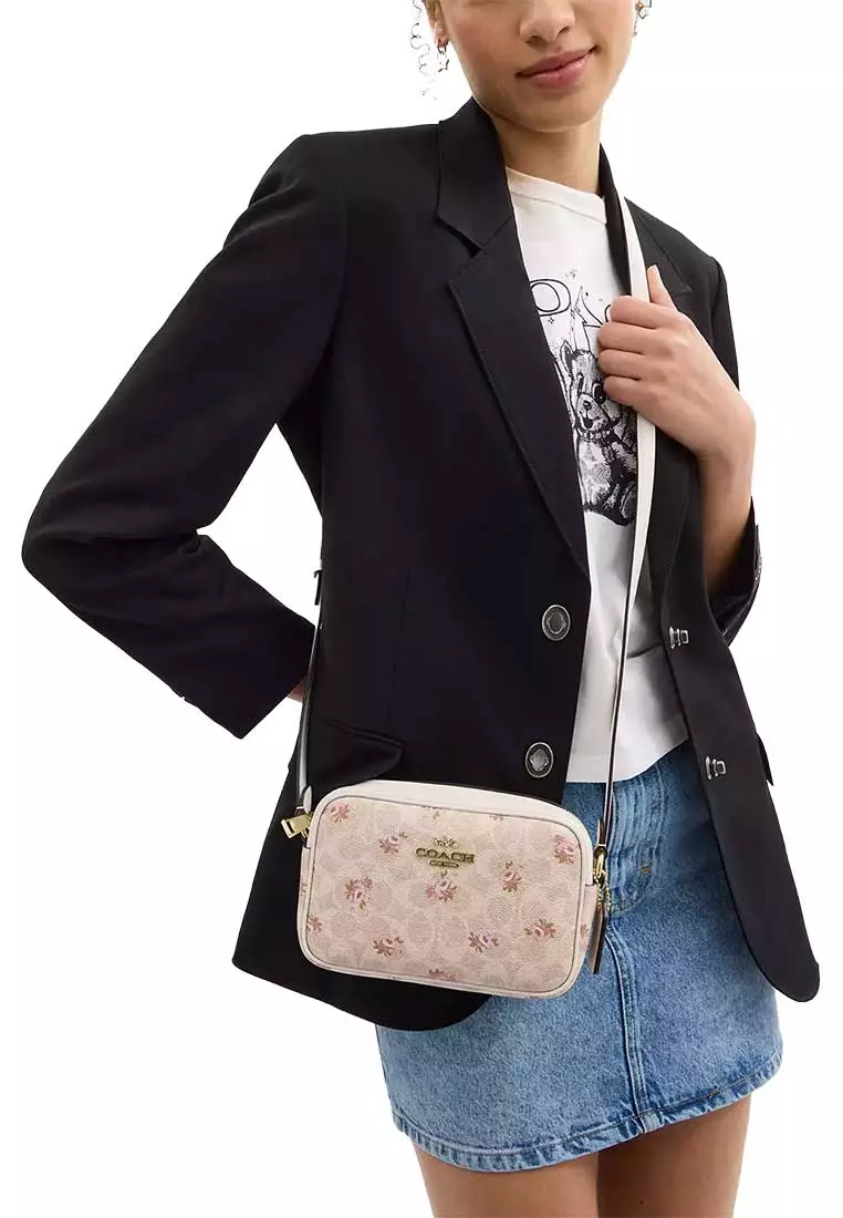 Buy COACH Mini Jamie Camera Bag In Signature Canvas With Floral Print ...