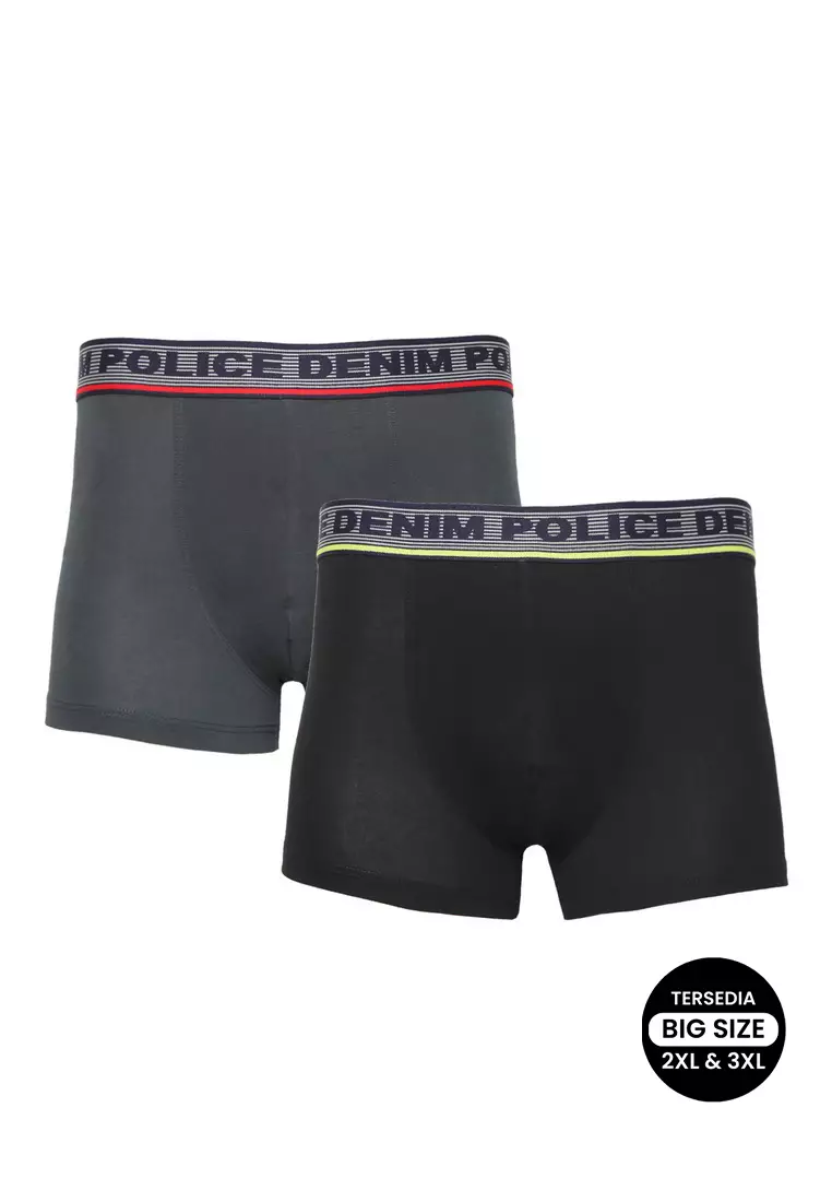 Jual Police Denim POLICE Celana Dalam Boxer Cotton Spandex Premium Pria ...