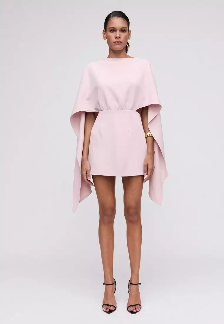 Buy Pomelo Cape-Effect Open-Back Dress - Light Pink 2026 Online | ZALORA