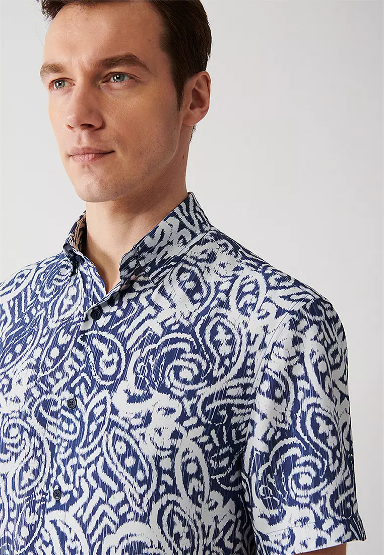 Buy Avva Viscose Regular Fit Shirt 2025 Online | ZALORA