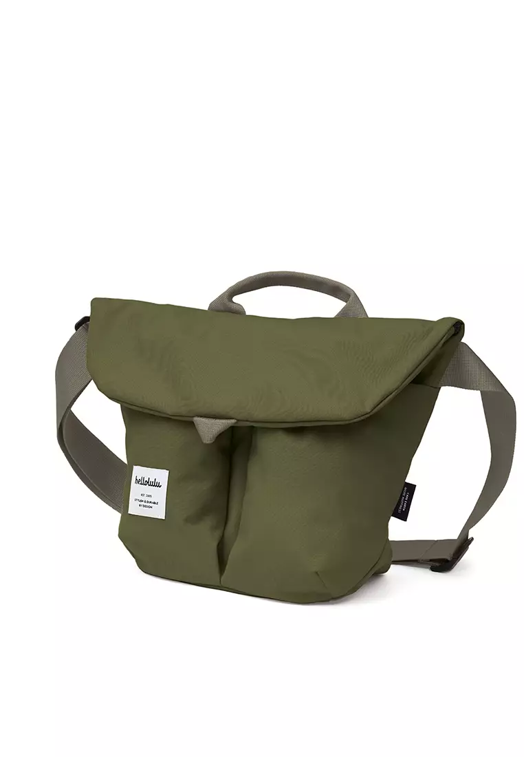 網上選購 Hellolulu KASEN (Eco 版本) - 日常斜揹袋, 大容量斜跨側背電話包 (橄欖) 2025 系列 | ZALORA香港