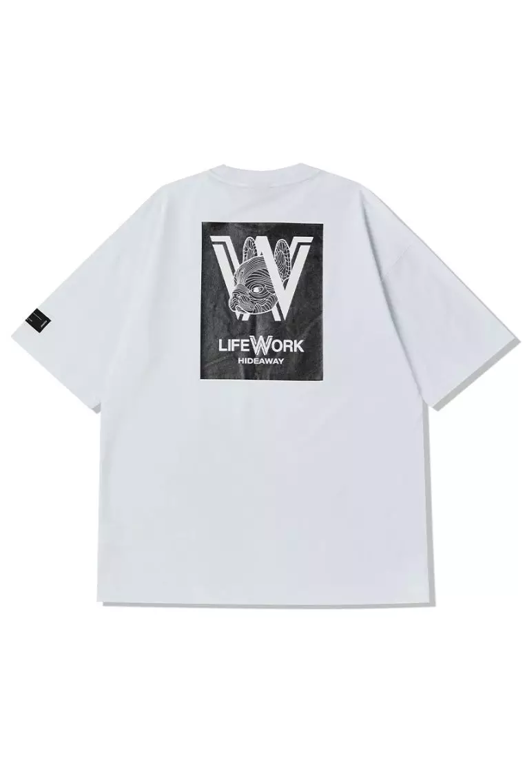 Jual LIFEWORK Box Logo T-Shirt White Original 2025 | ZALORA Indonesia